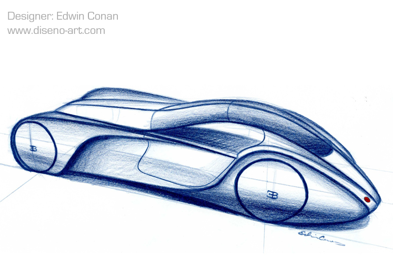 bugatti concept sketch